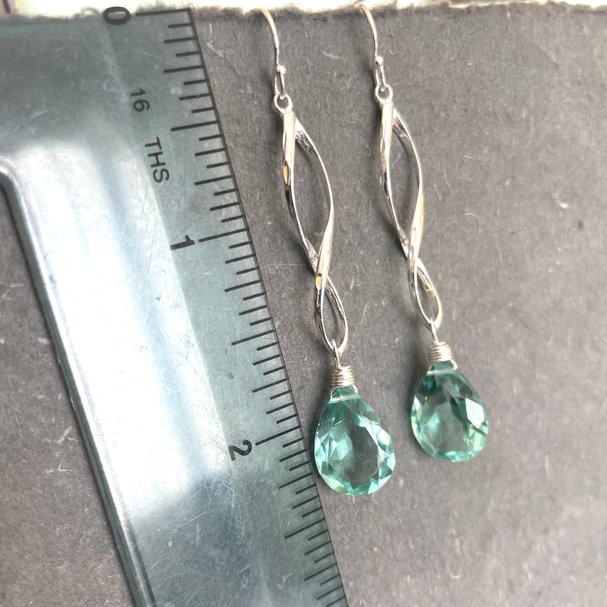 Twirly Girl Sparkling Aqua Earrings – Sueanne Shirzay Jewelry